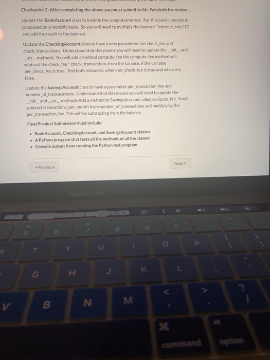 Solved Bank Account Class This homework is a multi-step | Chegg.com