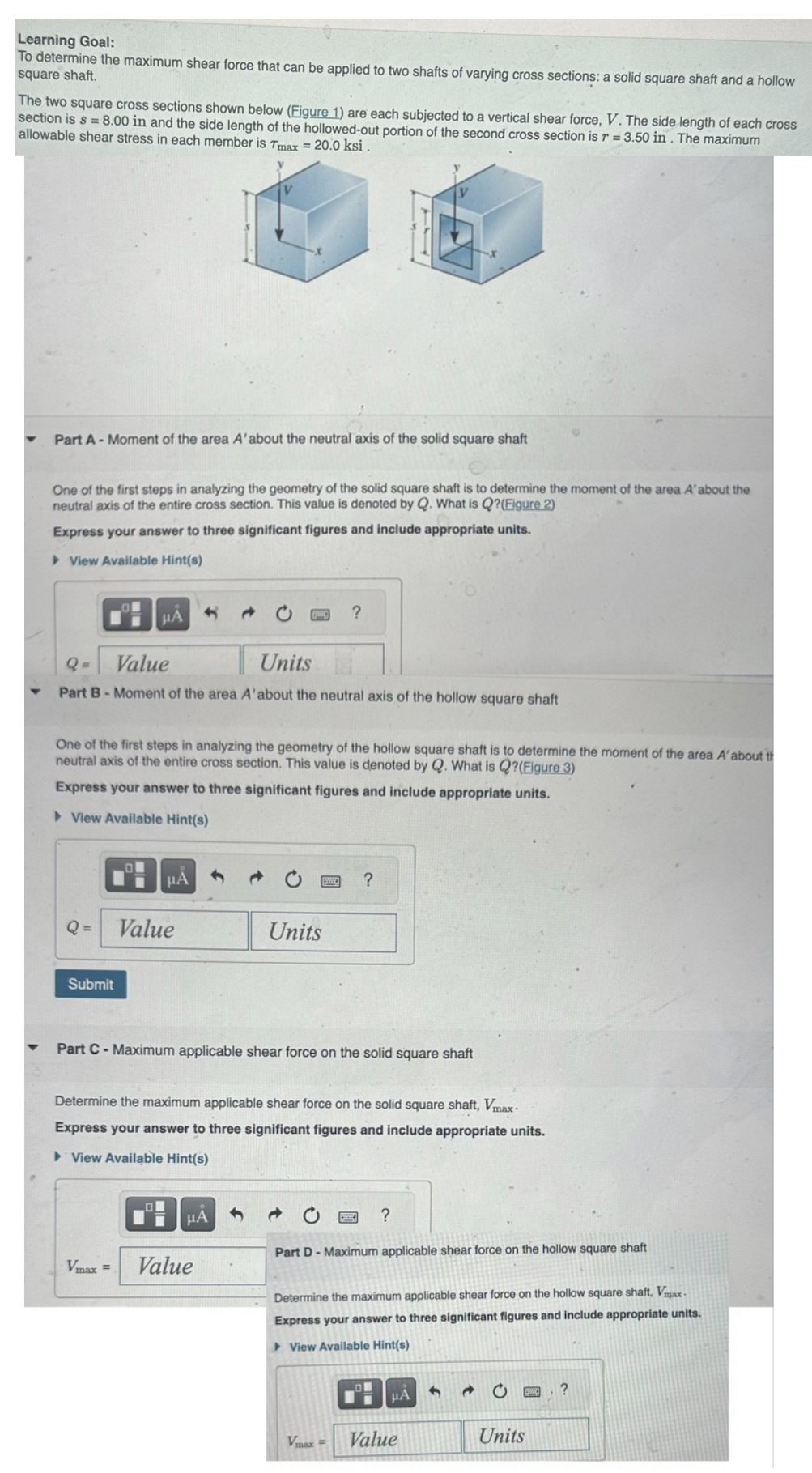 Solved Learning Goal:To determine the maximum shear force | Chegg.com
