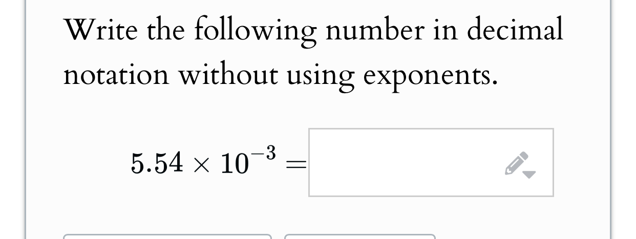 Solved Write the following number in decimal notation | Chegg.com