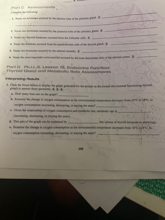 Solved Part Assessments Complete the following: 1. Name six | Chegg.com