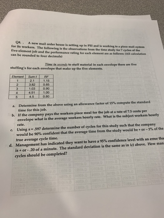 Solved 04. A new mail order house is setting up in PEL and | Chegg.com