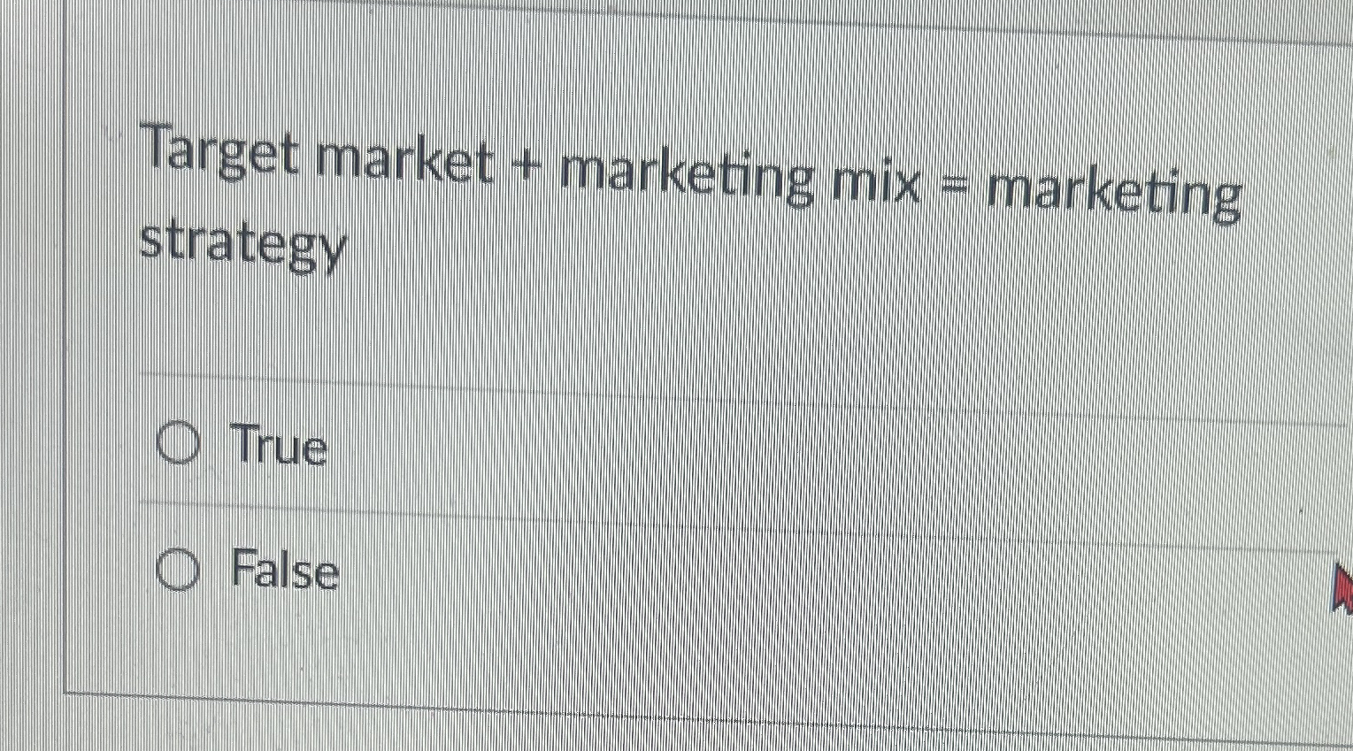 Solved Target market + ﻿marketing mix = | Chegg.com