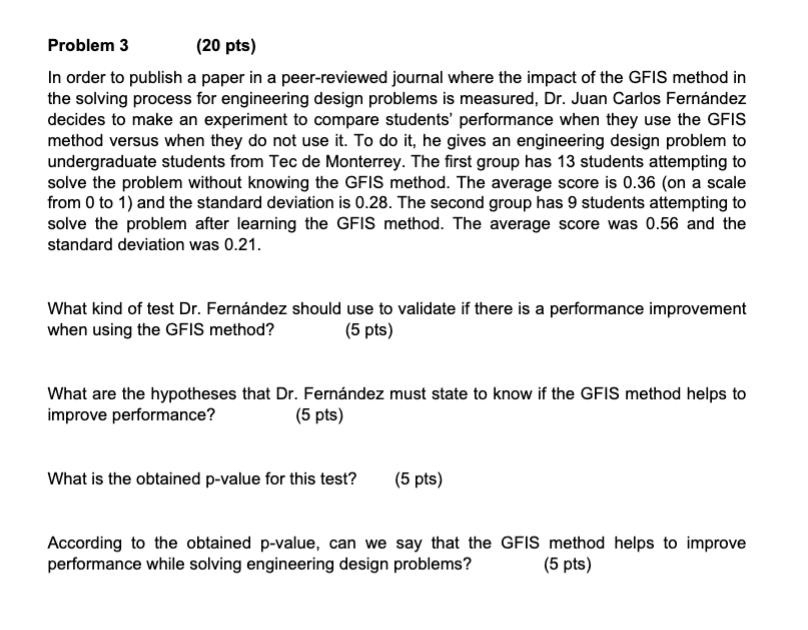 Solved Problem 3(20 ﻿pts)In order to publish a paper in a | Chegg.com
