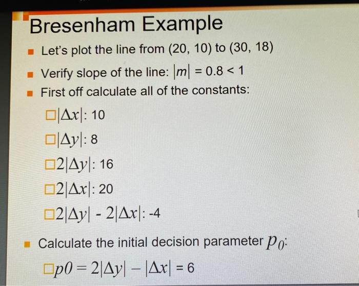 Solved 2. Plot the point (x0,y0) 3. Calculate the constants | Chegg.com