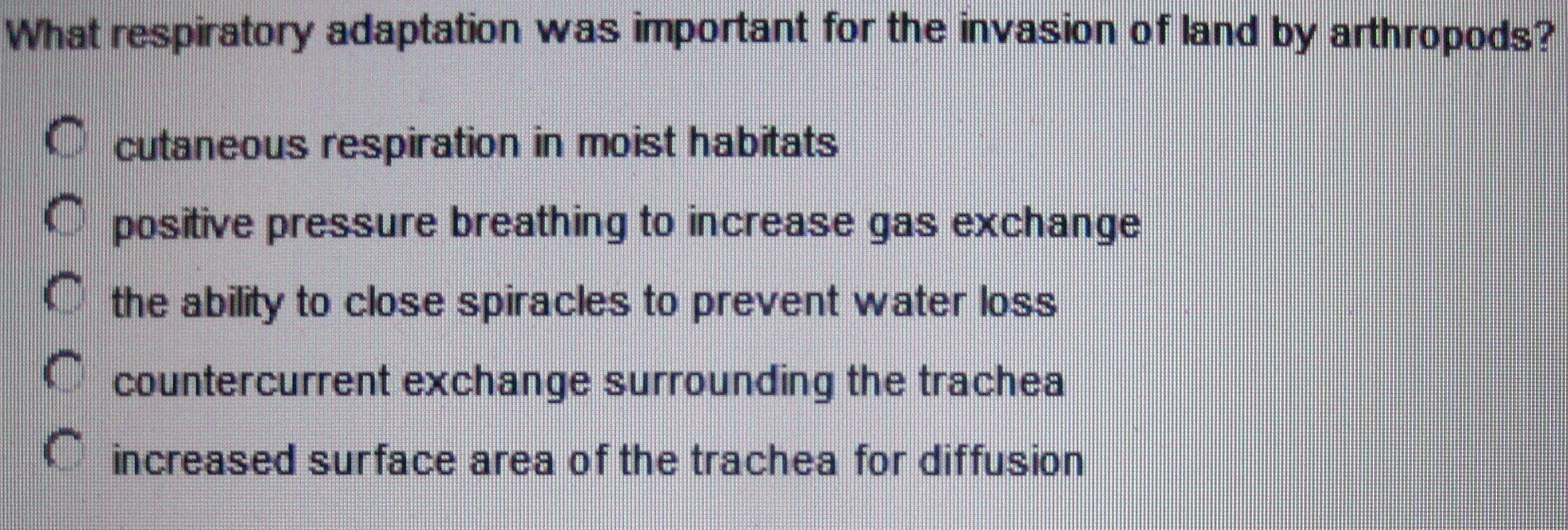 Solved what respiratory adaptation was important for the | Chegg.com