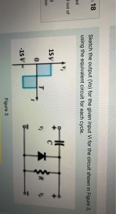 Solved 18 Sketch the output (Vo) for the given input Vi for | Chegg.com