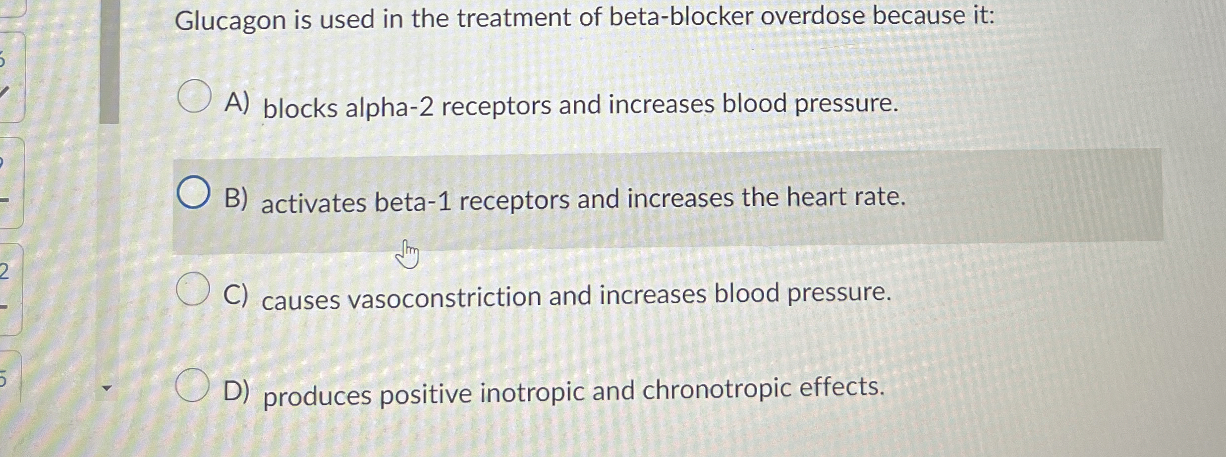 Solved Glucagon is used in the treatment of beta-blocker | Chegg.com