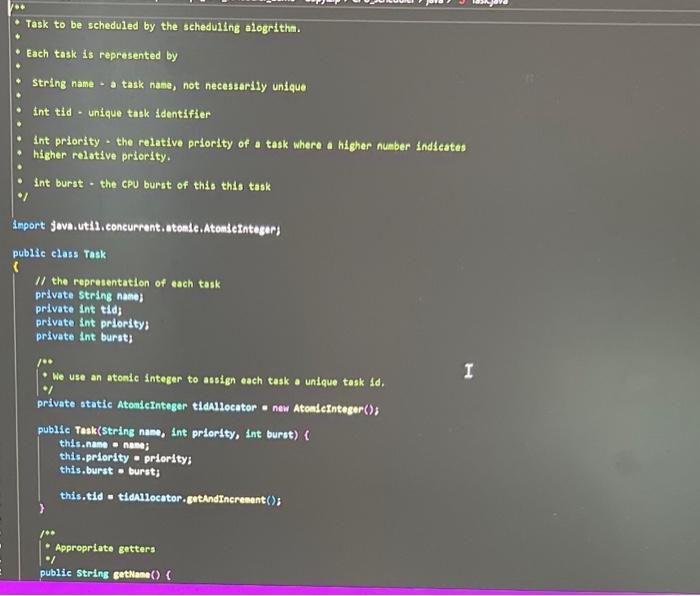 Solved This project follows the topic of CPU scheduling, | Chegg.com