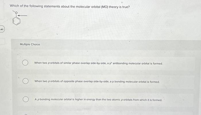 Solved Which of the following statements about the molecular | Chegg.com