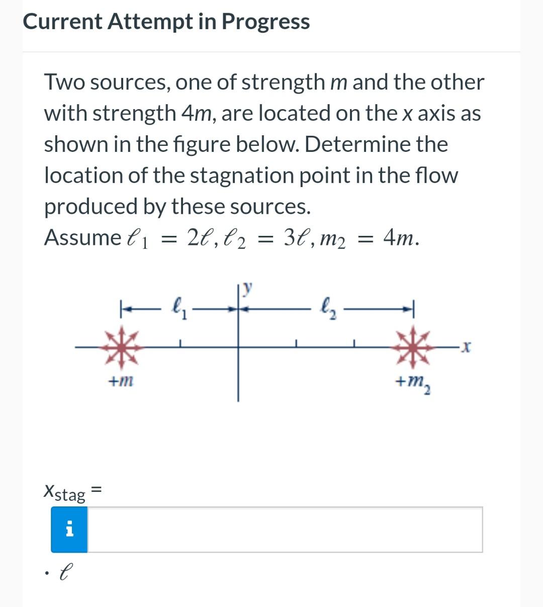 Solved Two sources, one of strength m and the other with | Chegg.com