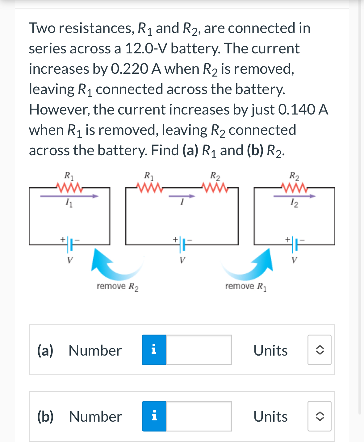 Solved Two resistances, R1 ﻿and R2, ﻿are connected in series | Chegg.com