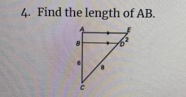 Solved 4. Find the length of AB. | Chegg.com