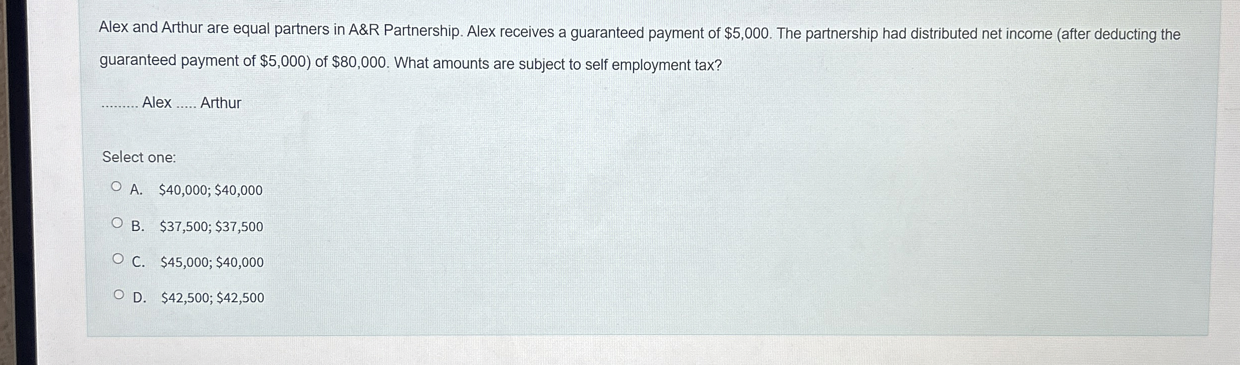 Solved Alex and Arthur are equal partners in A&R | Chegg.com