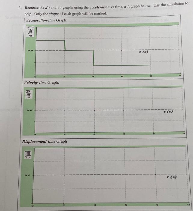 Solved 3. Recreate the d-r and graphs using the acceleration | Chegg.com