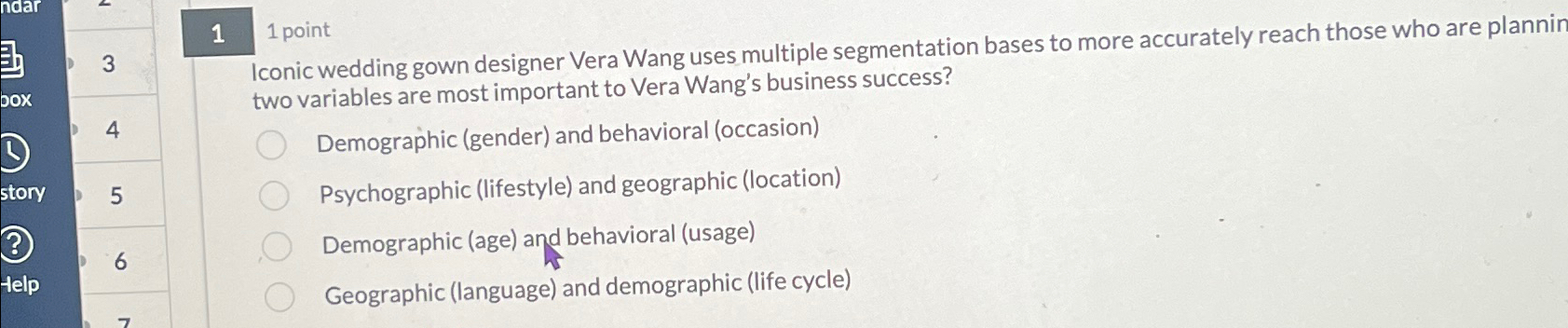 Solved 1 1 ﻿pointIconic wedding gown designer Vera Wang uses | Chegg.com