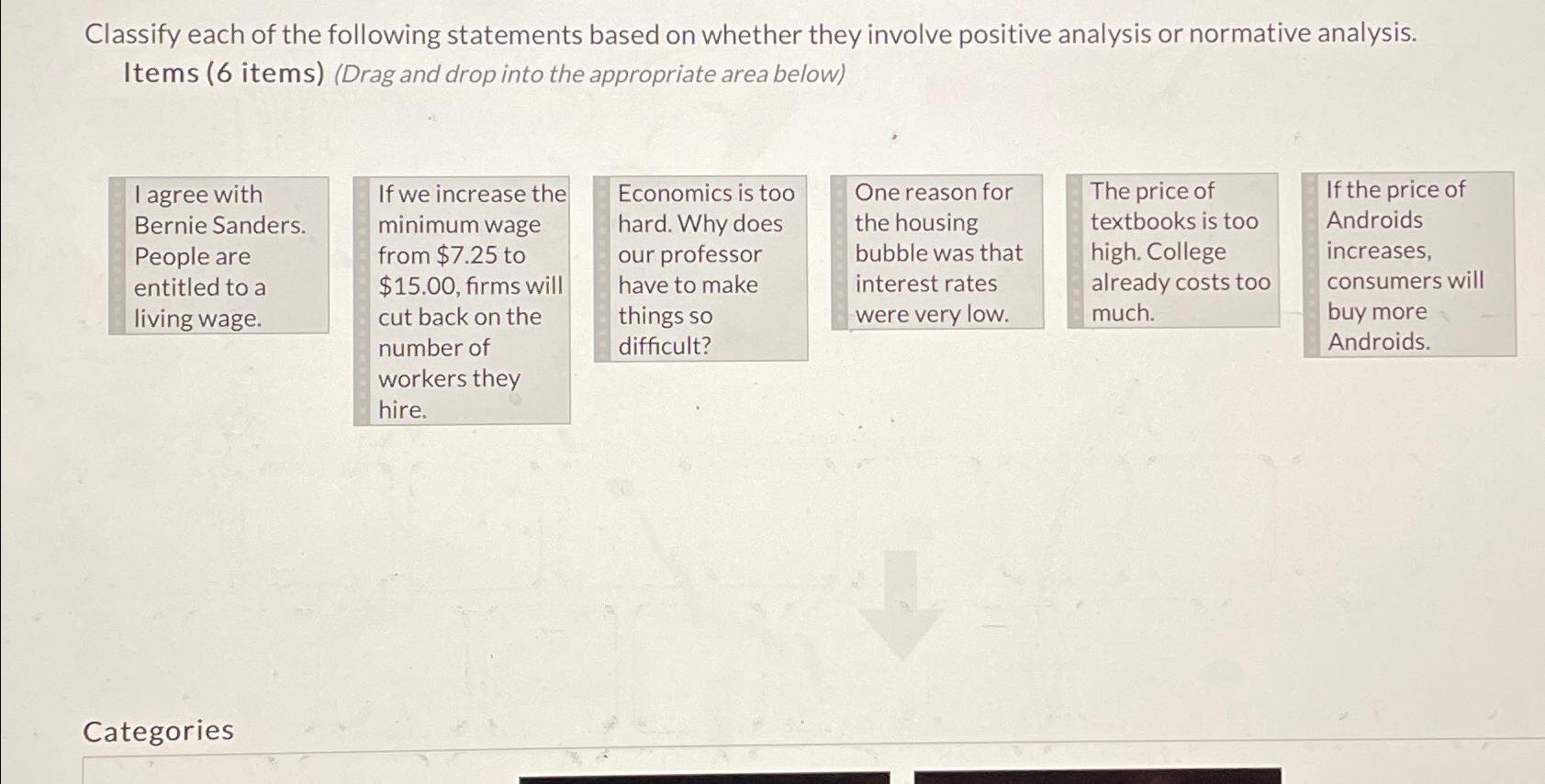 Solved Classify each of the following statements based on | Chegg.com