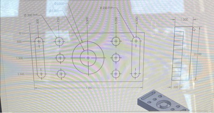 Solved Write the NC Program for the part shown | Chegg.com