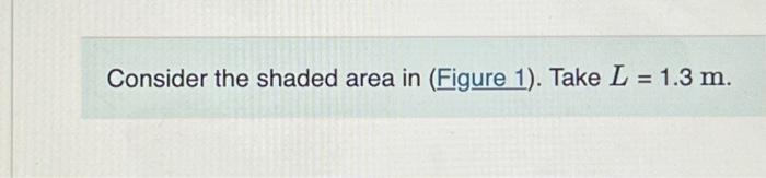 Solved Consider the shaded area in (Figure 1). Take L=1.3 | Chegg.com