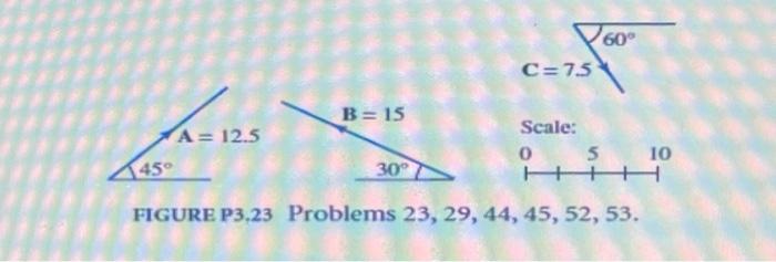 Solved 3-53. For the vectors shown in Figure P3.23, | Chegg.com