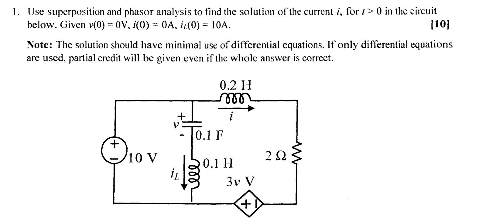 Solved by an EXPERT Use superposition and phasor analysis to ﻿find the | Chegg.com