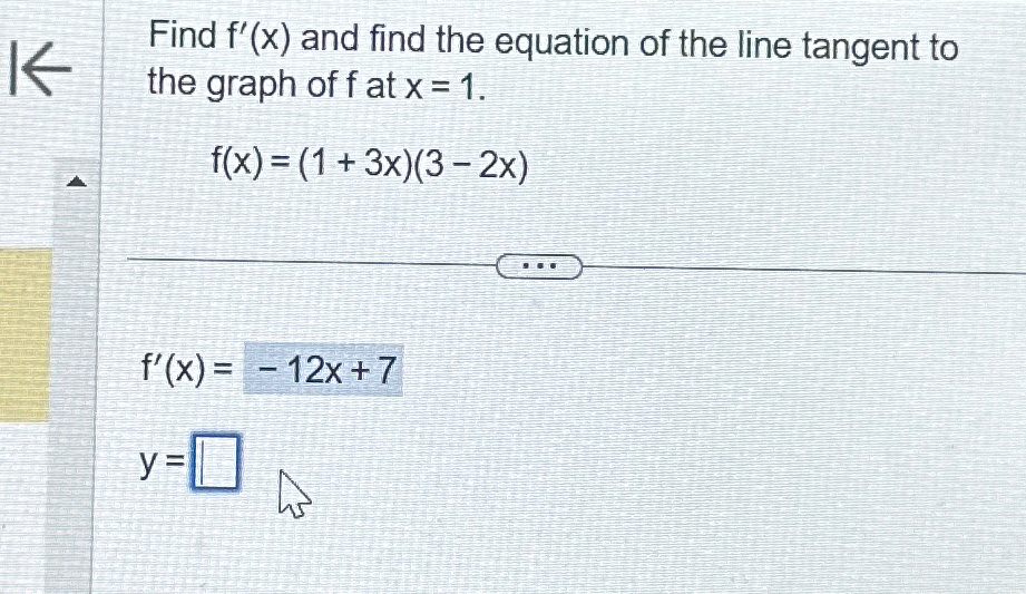 Solved Find f'(x) ﻿and find the equation of the line tangent | Chegg.com