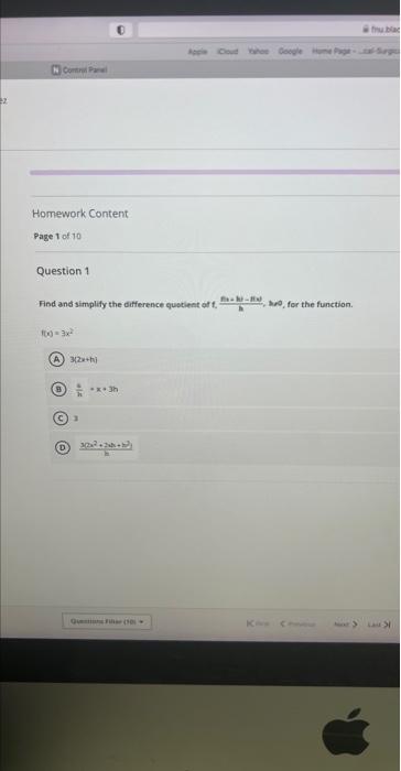 Solved (x)=3x2 3(2x+hi =hx+x⋅3h 3 23a2+2ak+43 | Chegg.com