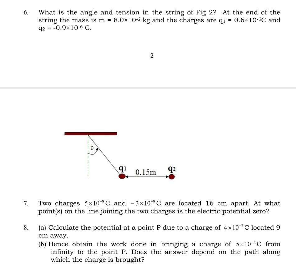 Solved Two equally charged pith balls are at a distance r=3 | Chegg.com