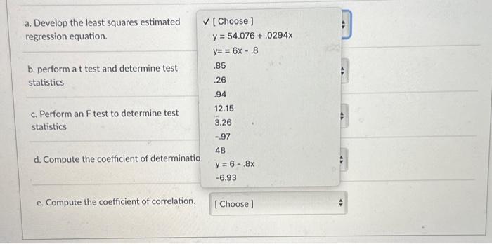 Solved Given below are five observations collected in a | Chegg.com