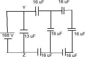 Solved A capacitor network is shownbelow. What is the | Chegg.com