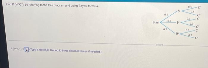 Solved Find P (WIC) by referring to the tree diagram and | Chegg.com