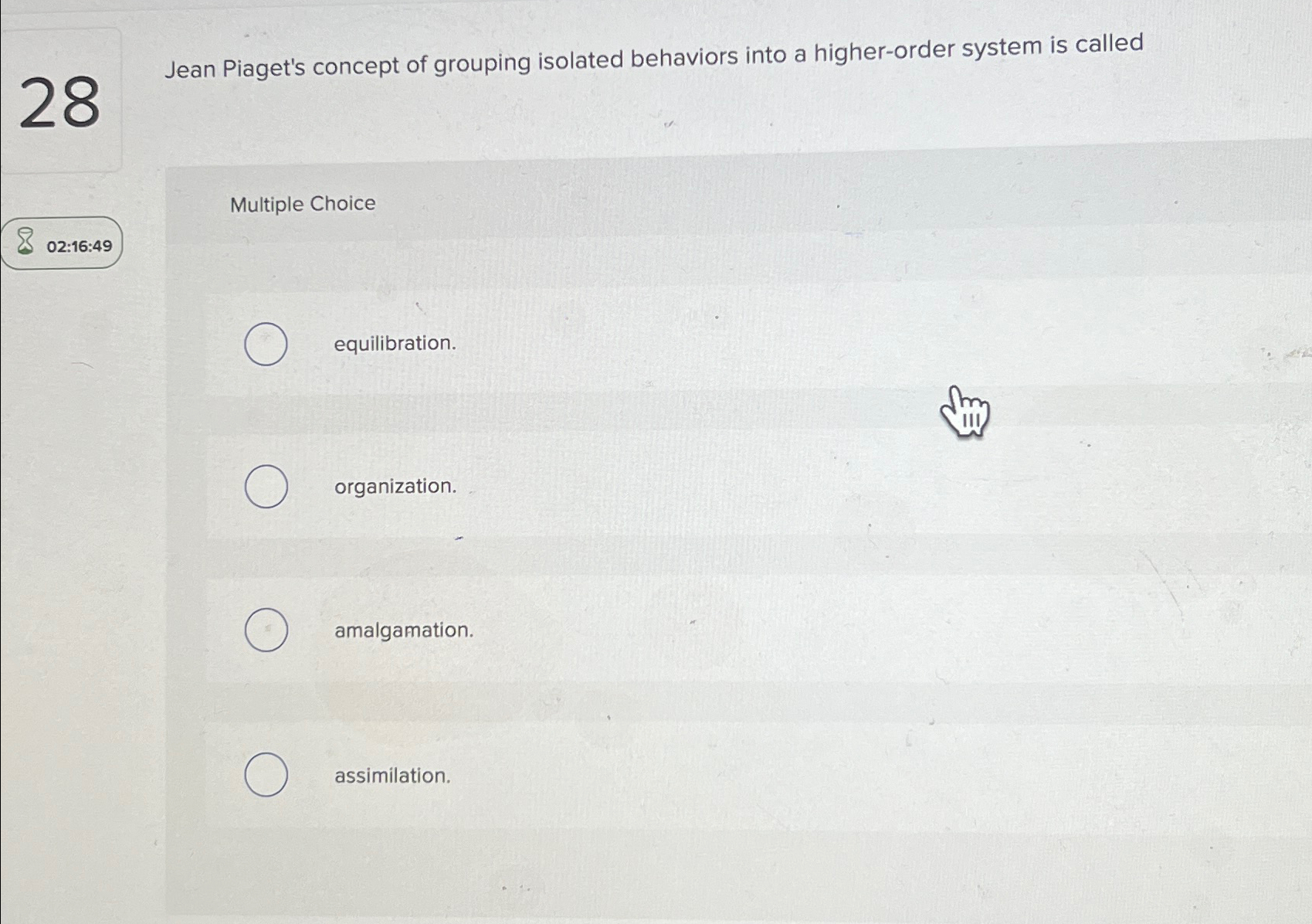 Solved Jean Piaget's concept of grouping isolated behaviors | Chegg.com