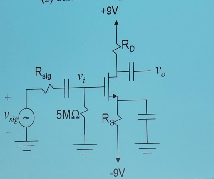 Solved 4. Refer to the common-source amplifier shown below. | Chegg.com