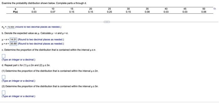 Solved Examine The Probablity Distribution Shown Below 8071