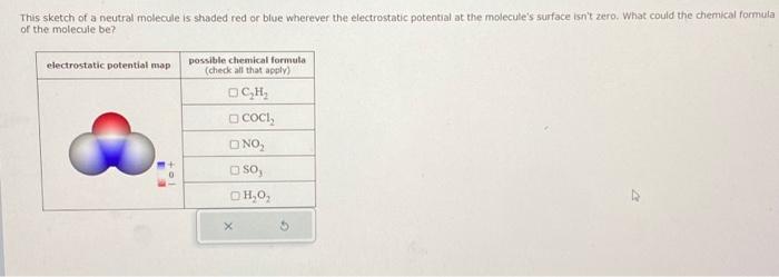 Solved This sketch of a neutral molecule is shaded red or | Chegg.com