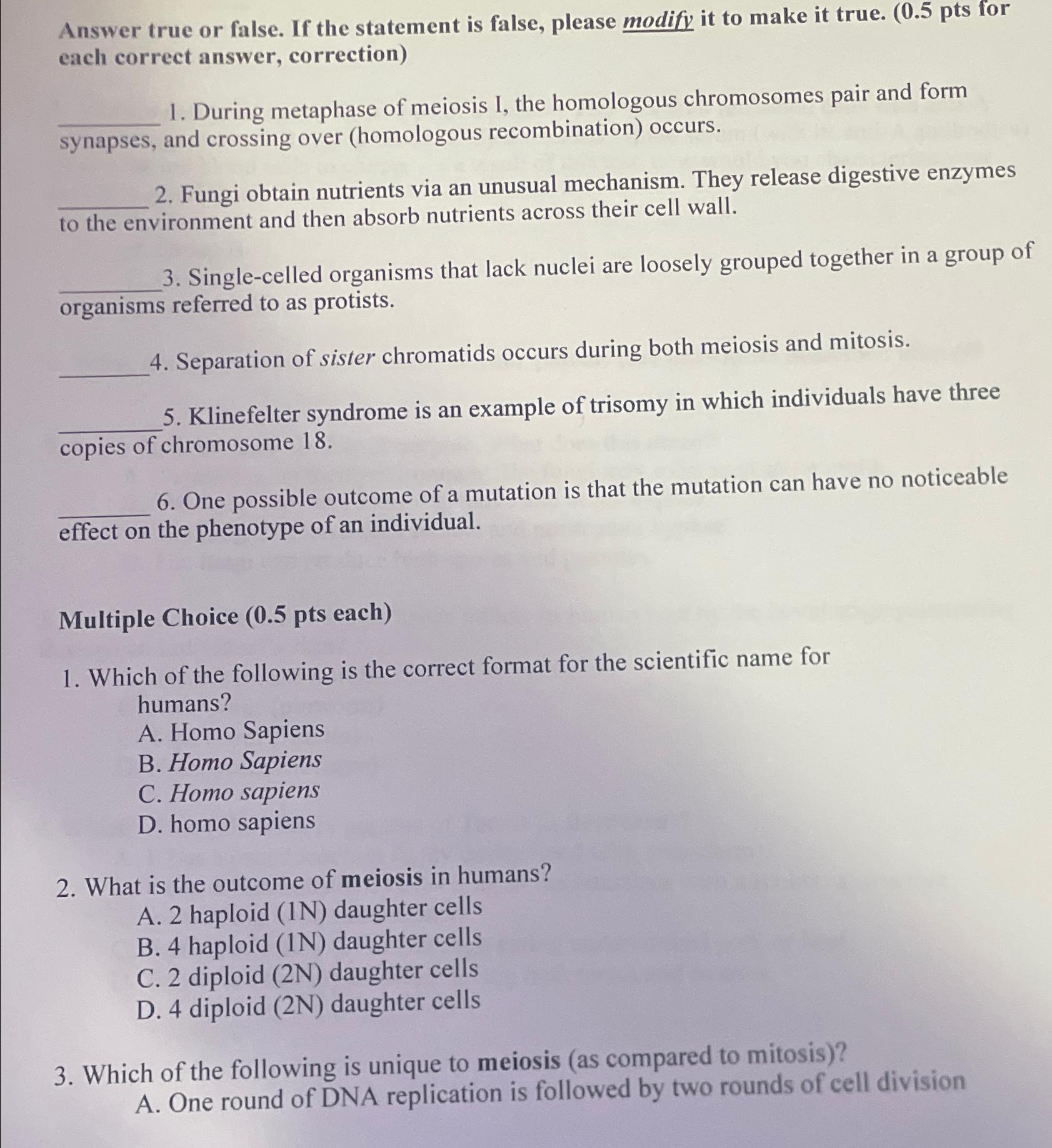 Solved Answer true or false. If the statement is false, | Chegg.com