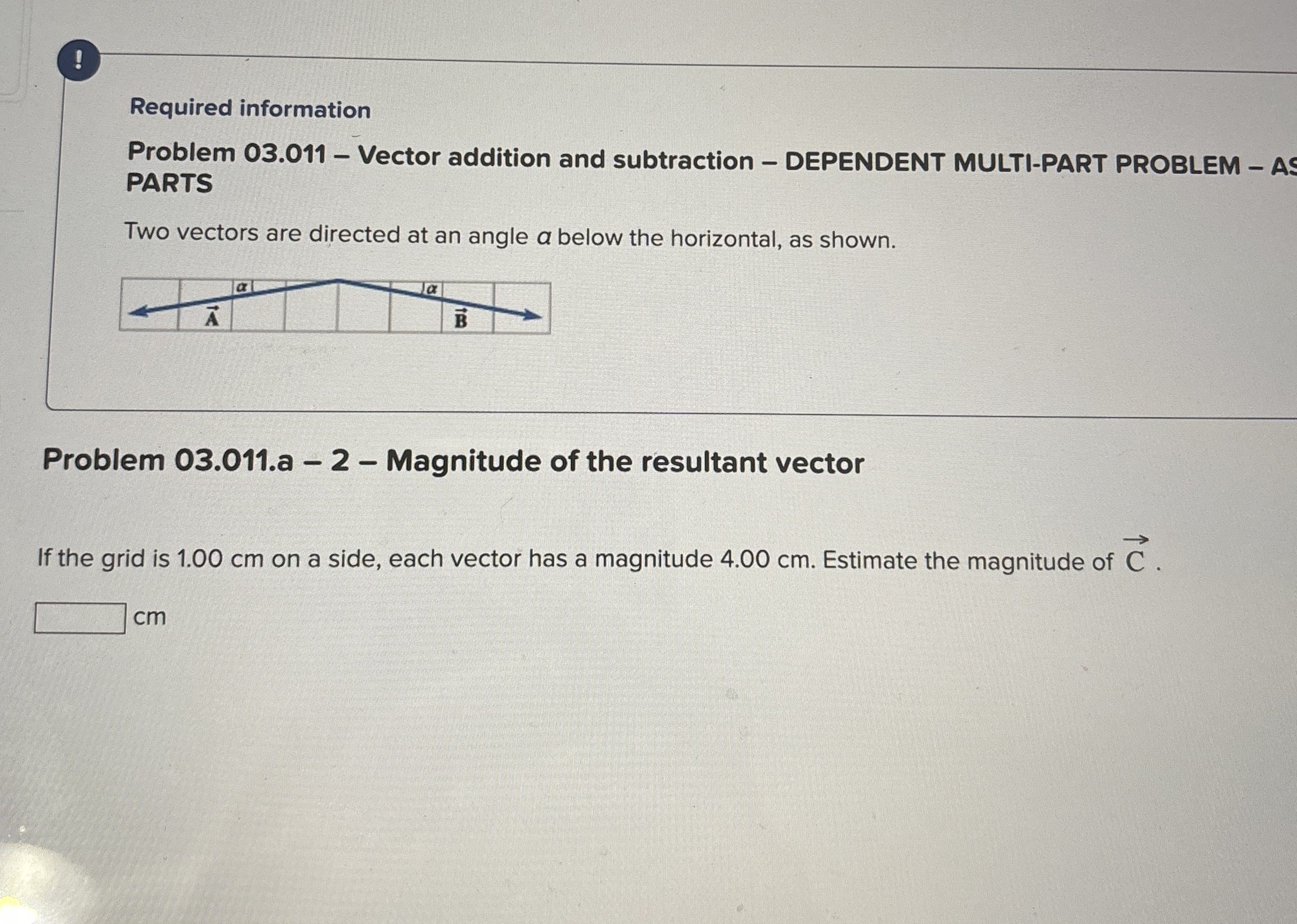 Solved Required informationProblem 03.011 - ﻿Vector addition | Chegg.com