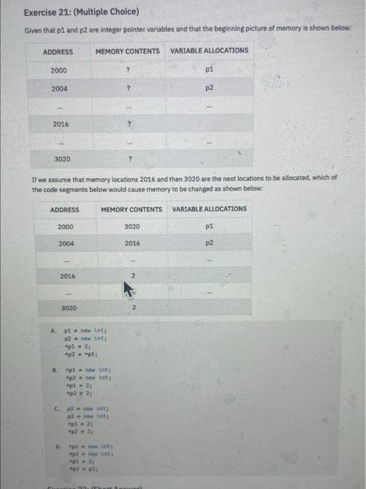 Solved Assume we have defined p1 and p2 to be integer | Chegg.com