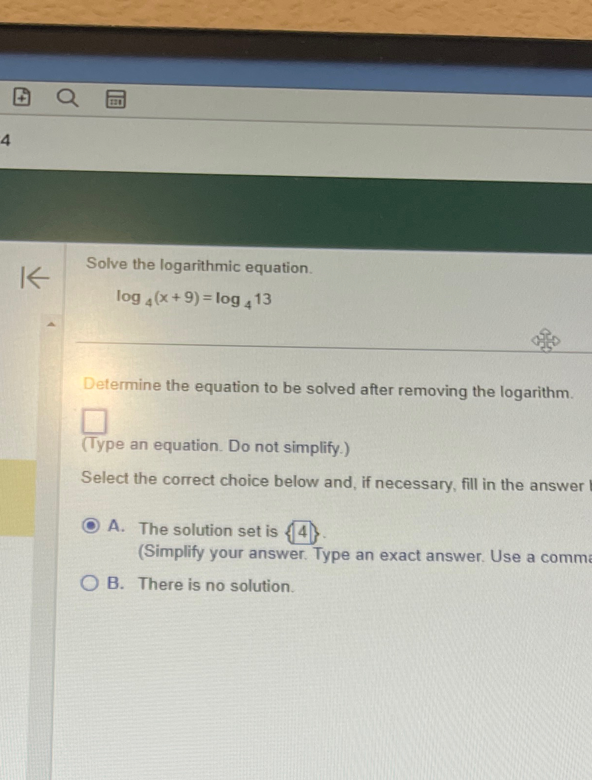 Solved Solve the logarithmic | Chegg.com