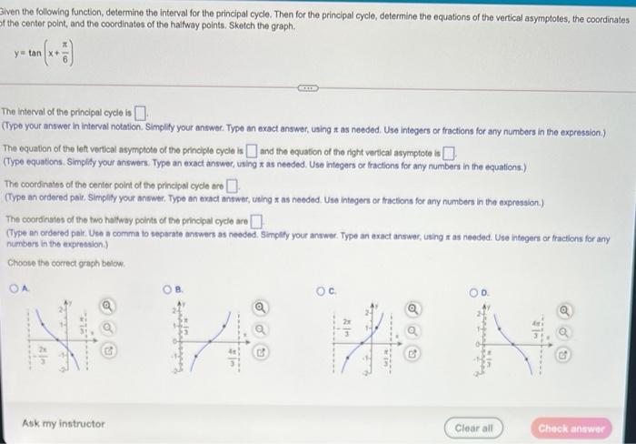 Solved Blven the following function, determine the interval | Chegg.com