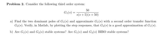 Solved Problem 2. Consider the following third order system: | Chegg.com