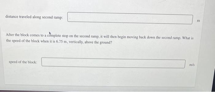 Solved block is placed on a frictionless ramp at a height | Chegg.com