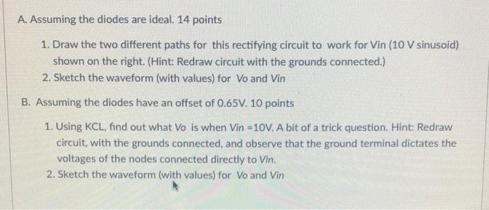 Solved Problem 1. Rectifying circuit Problem (2 cases, ideal | Chegg.com