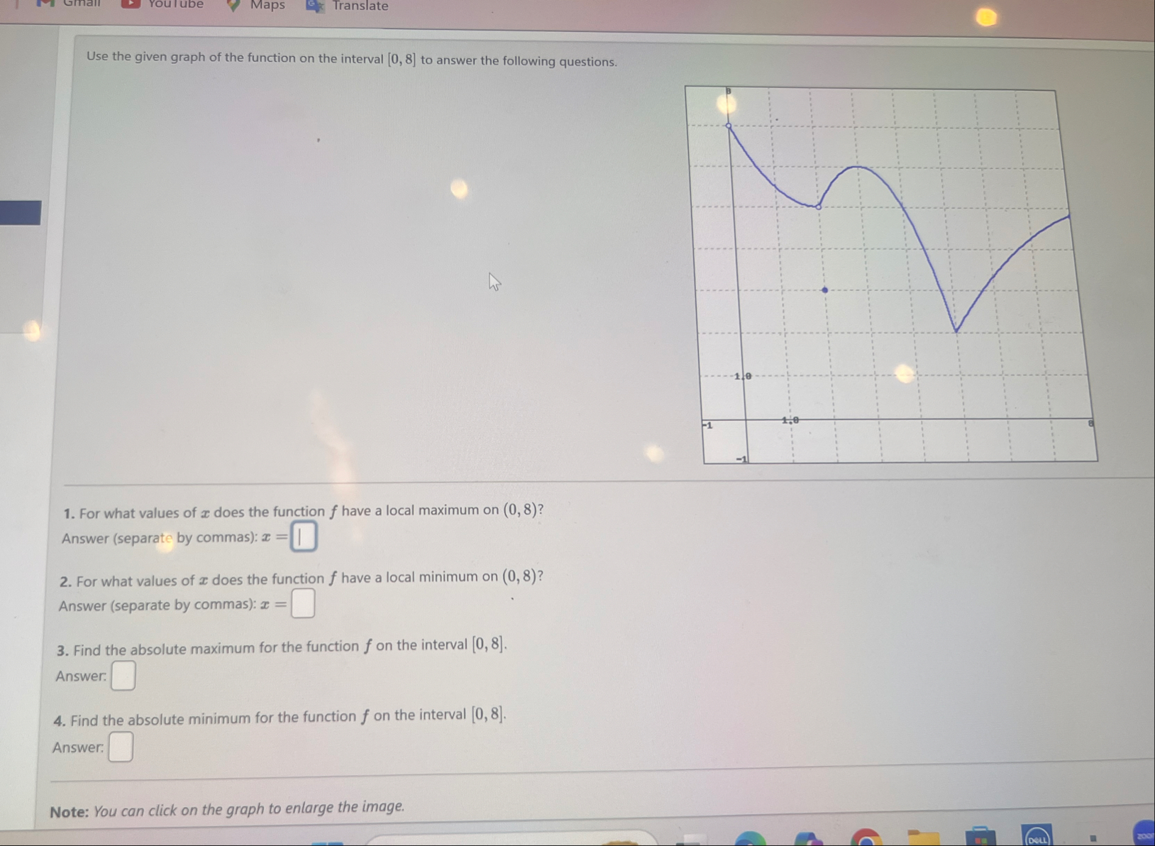 Solved GranaMapsTranslateUse the given graph of the function | Chegg.com