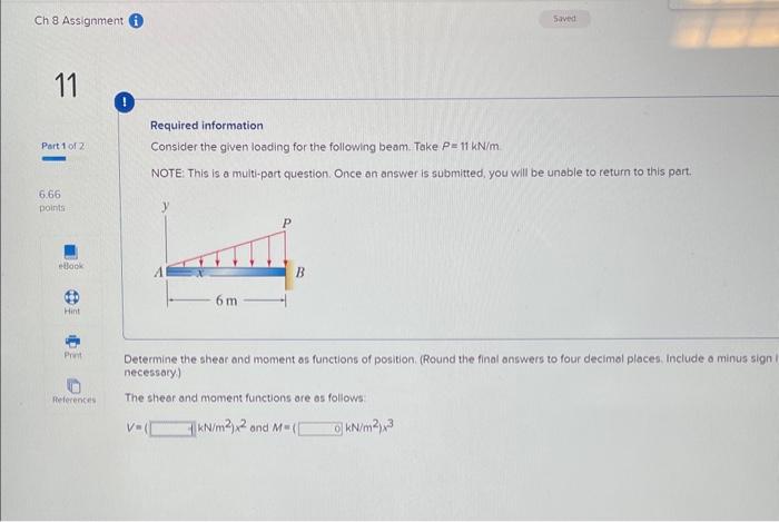 Solved Required information Consider the given loading for | Chegg.com