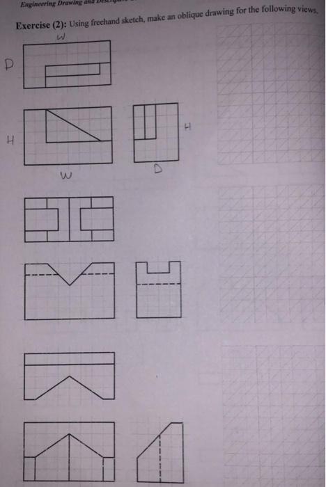 Oblique Drawing Exercises