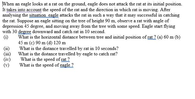 Solved When an eagle looks at a rat on the ground, eagle | Chegg.com