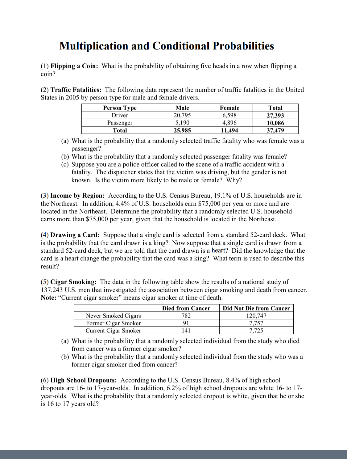 Solved Multiplication and Conditional Probabilities(1) | Chegg.com