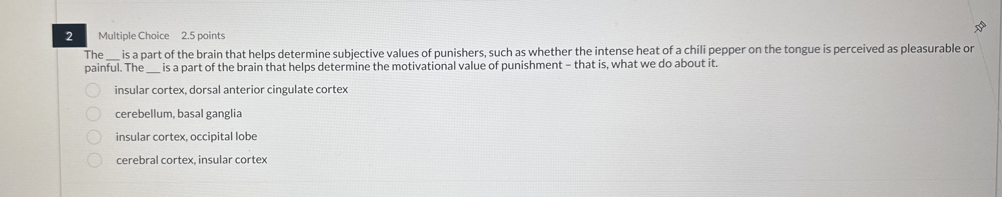 2Multiple Choice 2.5 ﻿pointsThe q, ﻿is a part of the | Chegg.com