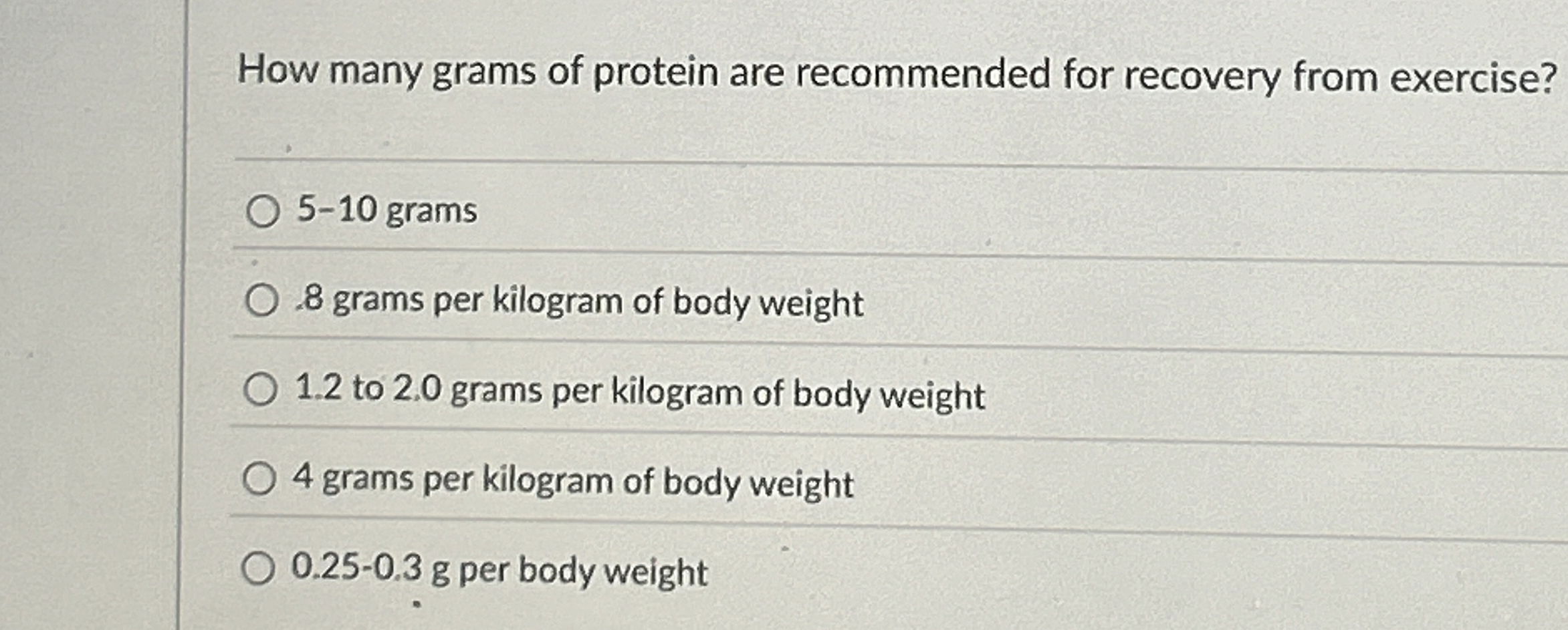 How many grams of protein are recommended for | Chegg.com