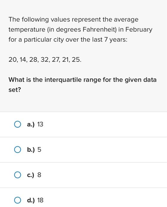 Solved The following values represent the average | Chegg.com